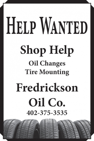 Shop Help, Fredrickson Oil Co, Wayne, NE